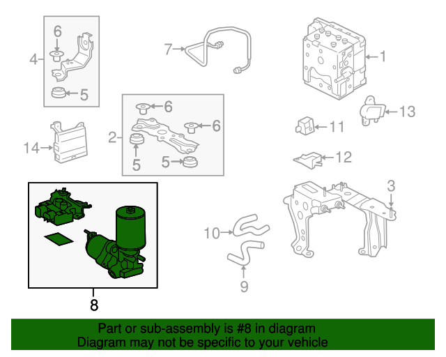 47070-48020 - ABS Pump Assembly - 2010 Lexus RX450h | DiscMonster