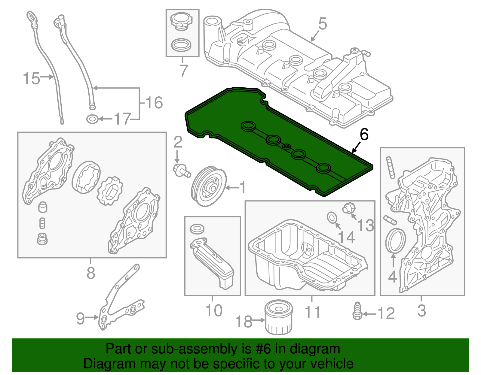 2011-2014 Mazda 2 Valve Cover Gasket ZJ20-10-235 | RealMazdaParts.com
