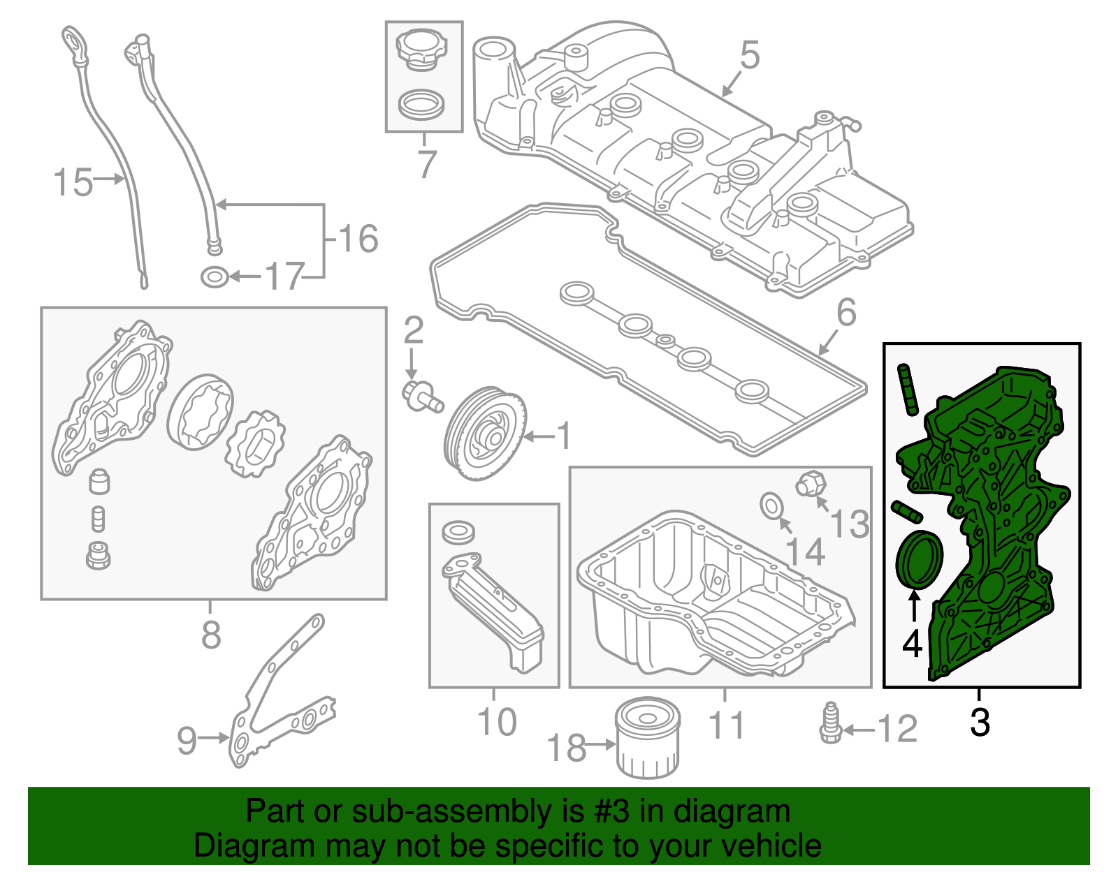 2011-2014 Mazda 2 Timing Cover ZJ3810500 | Retail Performance Auto Parts