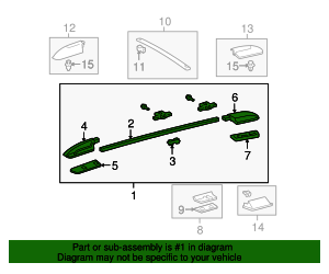 Genuine Toyota Side Rail Assembly part# 63408-0C020 for 2008-2022 ...