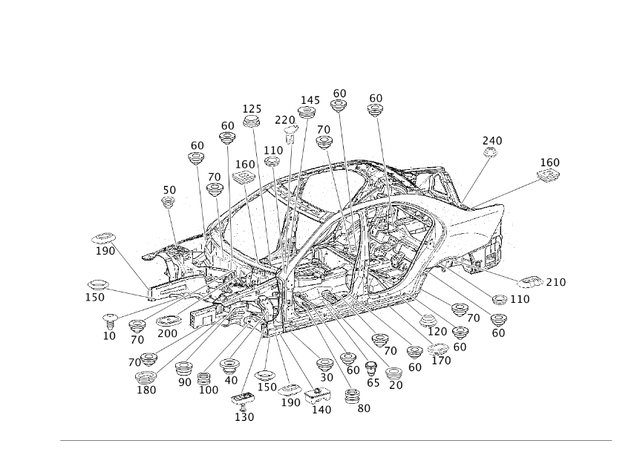 1998-2020 Mercedes-Benz Grommet 203-997-01-86 | Mercedes-Benz Parts