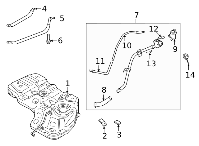 2021-2024 Kia Sorento Fuel Tank 31150-P4500 | TascaParts.com