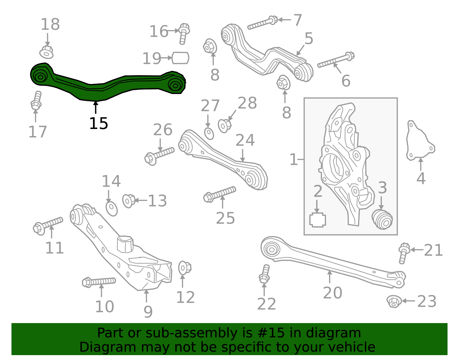 2017-2019 GM Rear Driver Side Suspension Upper Trailing Link 23416584 ...