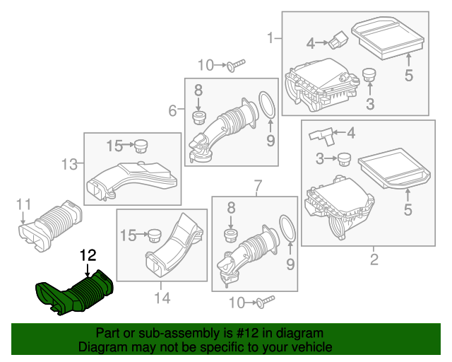 276-090-01-11 - Engine Air Intake Hose 2015-2017 Mercedes-Benz ...