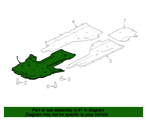 2016-2021 Jaguar | Under-Body Shield | T2H51849 | OEM Vehicle Parts