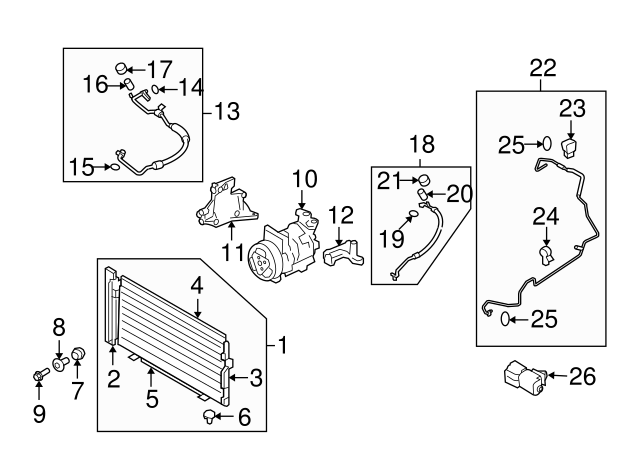 2008-2014 Subaru Evaporator Tube 73431FG012 | OEM Parts Online