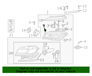 2016-2023 Volkswagen Headlamp Assembly Spacer 5J0-941-141-B | OEM Parts ...