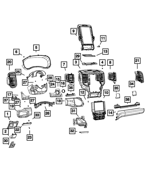 Instrument Panel for 2025 Ram 2500 | Mopar eStore