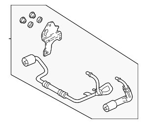 2017-2023 Ford Automatic Transmission Oil Cooler Hose Assembly JL3Z ...