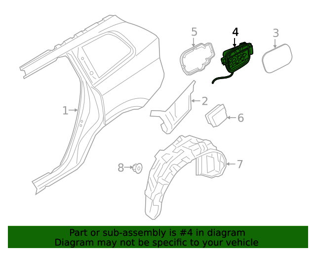 2016-2022 Volvo XC90 Fuel Filler Housing 32227043 | AutoNationParts.com