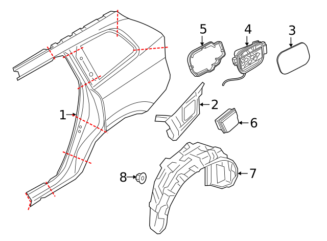 2016-2022 Volvo XC90 Fuel Pocket Seal 31688967 | GetOEMParts.com