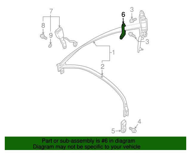 39873710 - Seat Belt Guide 2006-2009 Volvo S60 | AutoNationParts.com