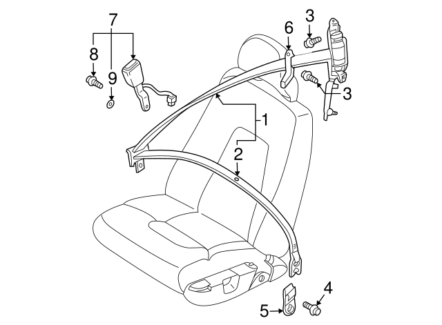 39873710 - Seat Belt Guide 2006-2009 Volvo S60 | AutoNationParts.com