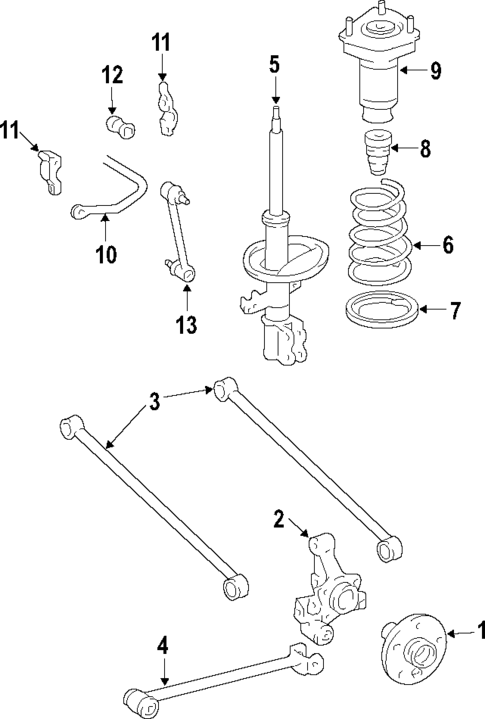 2007 Lexus Es 350 Rear Suspension Diagram