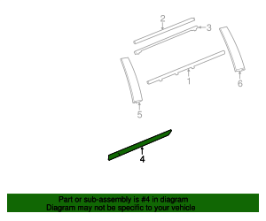 2015-2020 GM Outside Front Driver Side Door Molding in Chrome 22832436 ...