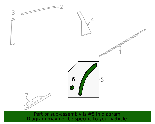 63860-6RR1A - Wheel Arch Molding 2021-2023 Nissan Rogue ...