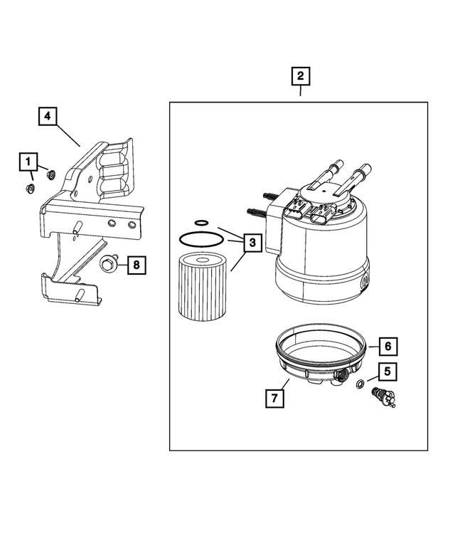 MOPAR GENUINE FUEL WATER SEPARATOR BRACKET - 68358397AB - 68358397AB ...
