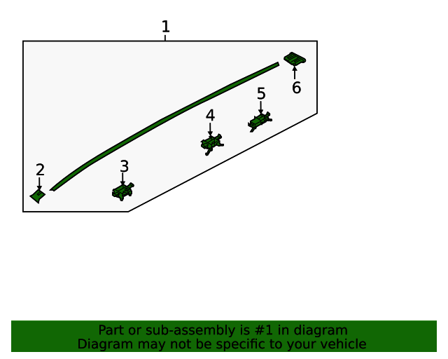 87230-R5000 - Roof Molding 2021-2023 Kia Sorento | Kia.Parts Store