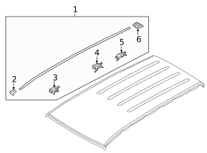 87240-R5000 - Roof Molding 2021-2023 Kia Sorento | Kia.Parts Store