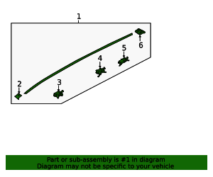 87240-R5000 - Roof Molding 2021-2023 Kia Sorento | Kia.Parts Store