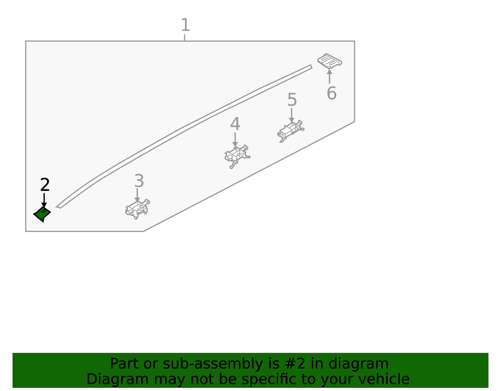 2021-2025 Kia Sorento Roof Molding Front Cap 87233-R5000 | QuirkParts