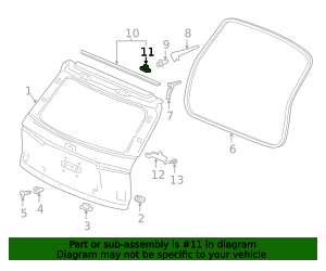 91530-TAA-003 - Upper Seal Clip 2019-2025 Honda Passport | Honda Parts ...