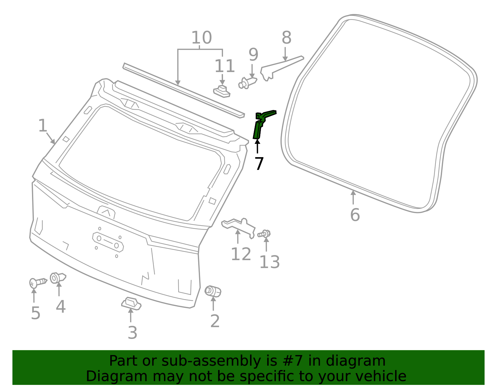 68260-TGS-A00ZZ - Hinge L Tailgate - 2019 2020 Honda Passport | Genuine ...
