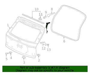 68210-TGS-A00ZZ - Liftgate Hinge 2019-2020 Honda Passport ...