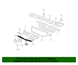 2005-2006 Honda CR-V Lower Molding 71127-S9A-003 | OEM Parts Online