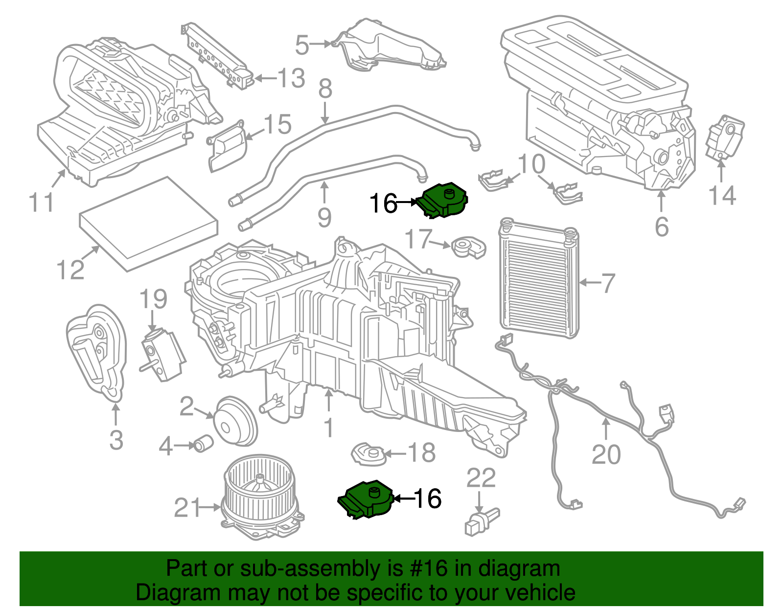 FL3Z-19E616-B - HVAC Blend Door Actuator 2015-2025 Ford | Big 3 Auto Parts