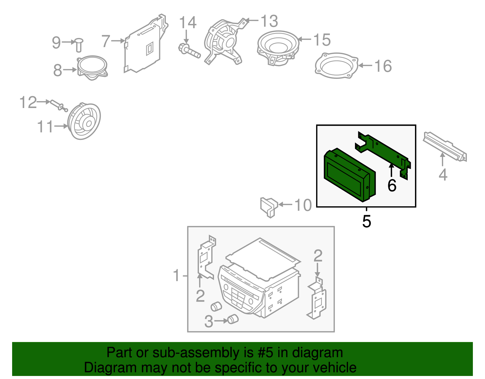 2016 Hyundai Genesis Coupe Display Unit 96525-2M550 | Checkered Flag ...