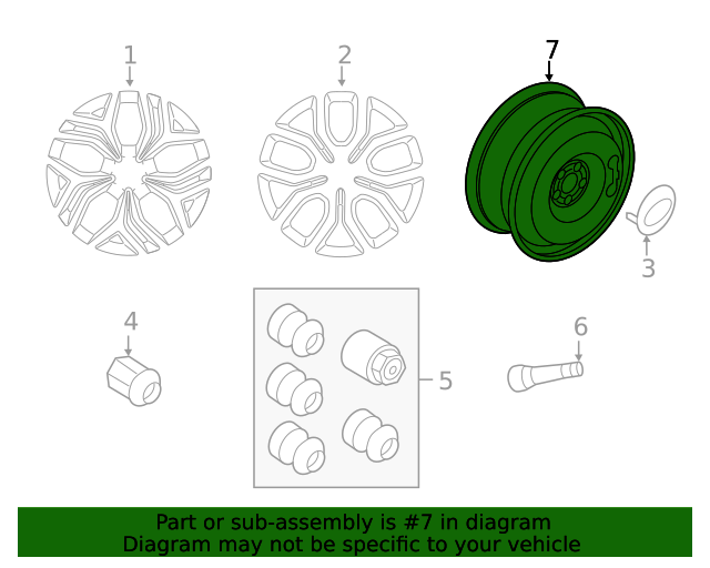 Genuine Aluminum Wheel, 21-Inch Style 5077 for 2020-2023 Land Rover ...
