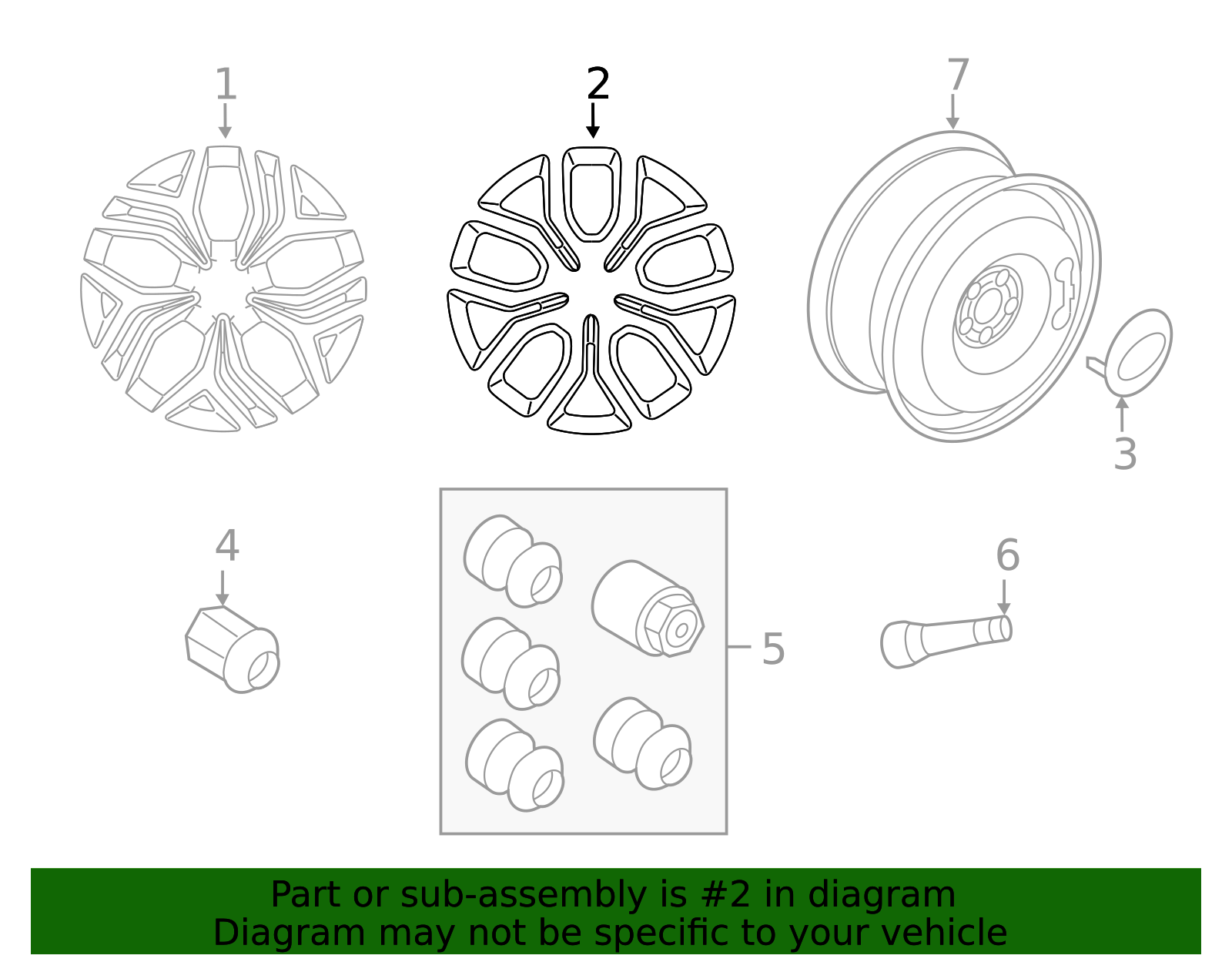 2017-2024 Land Rover Range Rover Evoque Alloy Wheel, 20-Inch 5 Split ...