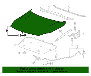2013-2016 Chevrolet Hood 23485035 | OEM Parts Online