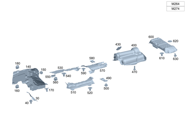 253-680-00-00 - Shielding 2016-2024 Mercedes-Benz | Mercedes-Benz USA Parts