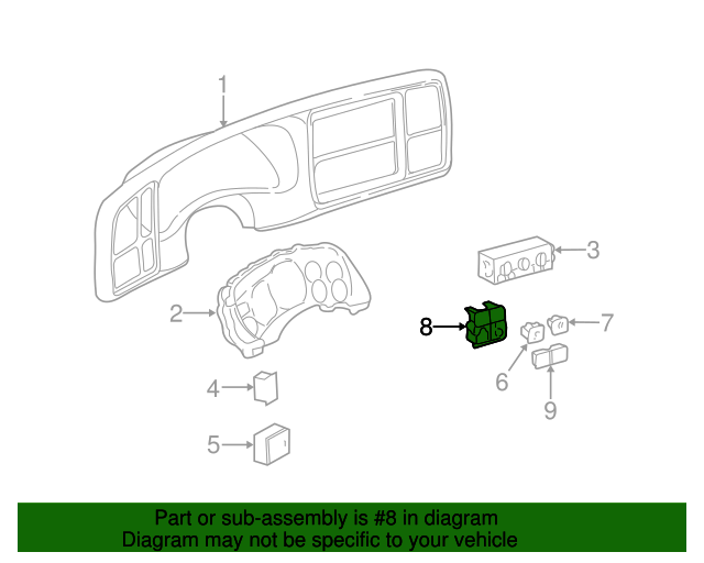 1999-2007 GM Switch Housing 15207877 | GMPartsNow