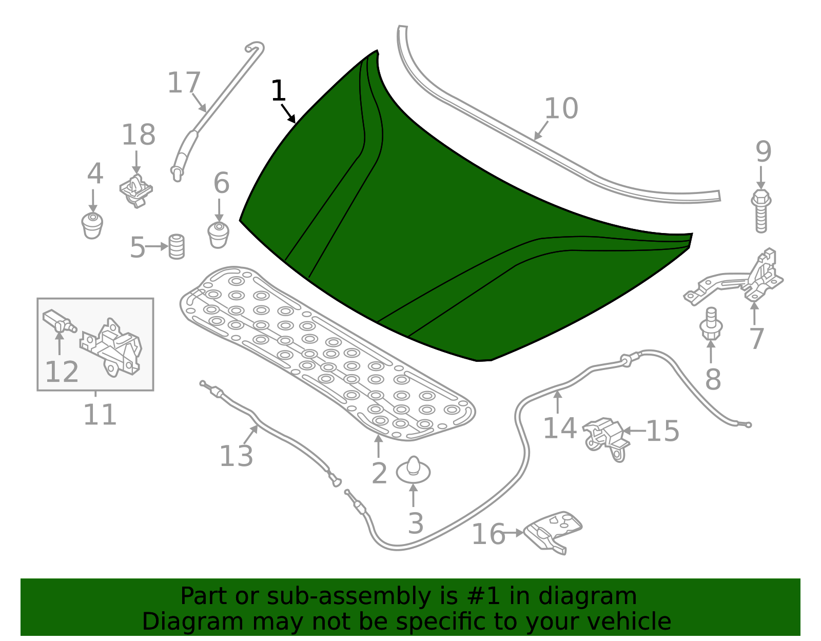 66400-H8000 - Hood 2018-2023 Kia Rio | Kia.Parts Store