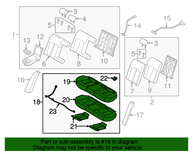 89100-E6030-SLP - Cushion Assembly 2016-2017 Hyundai Sonata | AutoNationParts.com