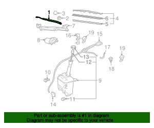 85211-21030 - Wiper Arm - 2005-2010 Scion tC | Nucar Toyota Parts