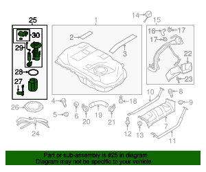 2008-2019 Mitsubishi Fuel Pump Assembly 1760A300 | QuirkParts