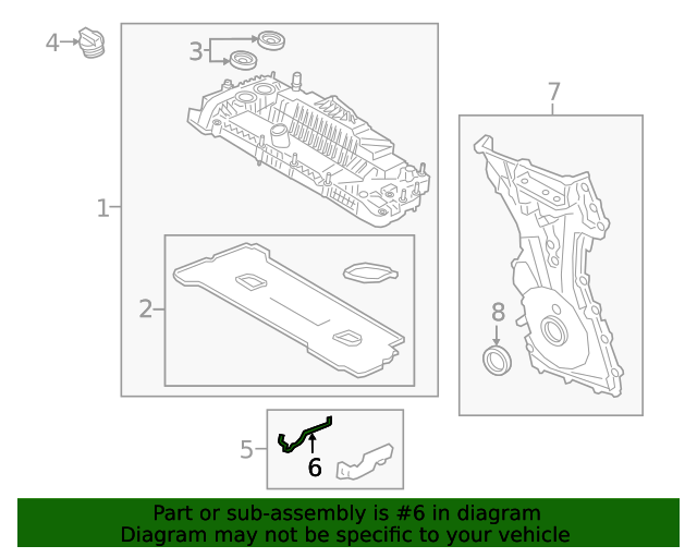 2019-2023 Ford Engine Valve Cover Gasket K2GZ-6584-B | OEM Parts Online