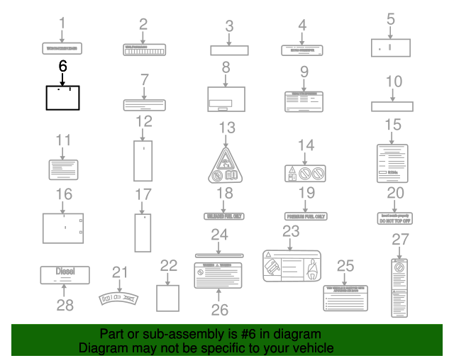 2003-2011 Mercedes-Benz Engine Decal 220-817-27-20 | AutoNationParts.com
