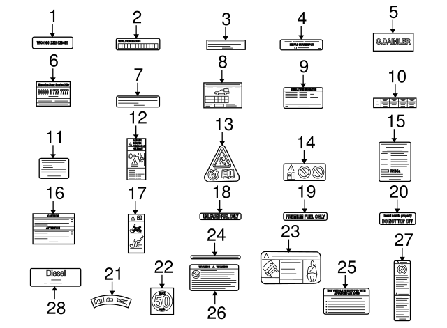 2003-2011 Mercedes-Benz Engine Decal 220-817-27-20 | AutoNationParts.com