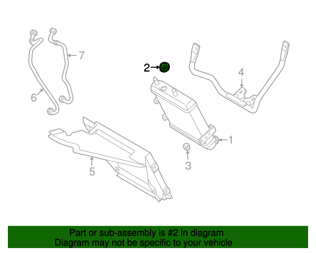 126-997-61-81 - Oil Cooler Grommet 1998-2006 Mercedes-Benz | Mercedes ...