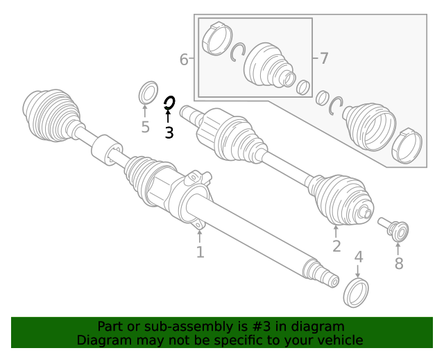 2018-2023 BMW CV Joint Retaining Ring 27-10-9-807-707 | AutoNationParts.com