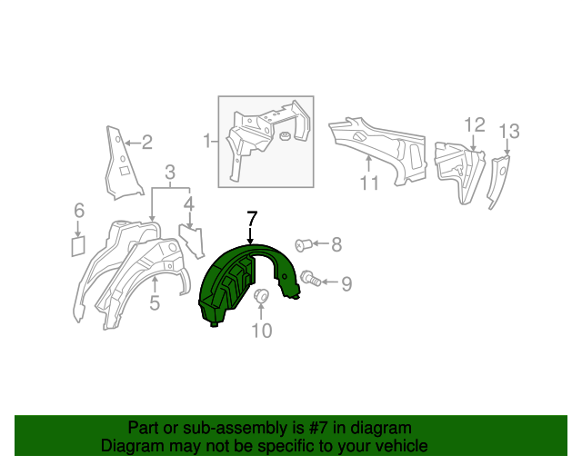 2007-2011 Toyota Camry Wheelhouse Liner 65637-06010 | Toyota San Diego ...