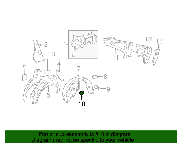 90467-06169 - Wheelhouse Liner Clip - 2003-2011 Toyota | OEPartsQuick