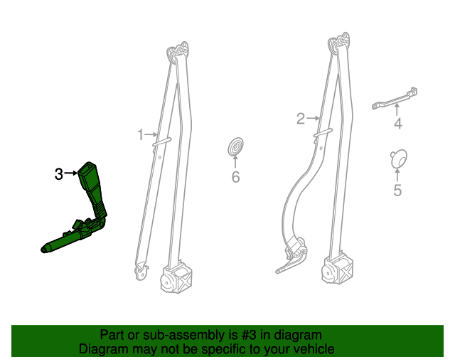 72117295963 - 2007-2014 BMW Buckle End (72-11-7-295-963) | BMW of South ...
