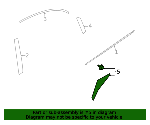 2021-2023 Subaru Crosstrek Rear Molding 91112FL260 | Subaru Parts For You