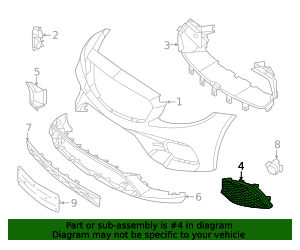 213-885-65-04 - Bumper Cover Spacer Panel 2021-2023 Mercedes-Benz E 450 ...